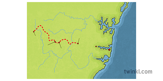 blaxland wentworth and lawson map of blue mountains area no text map ...