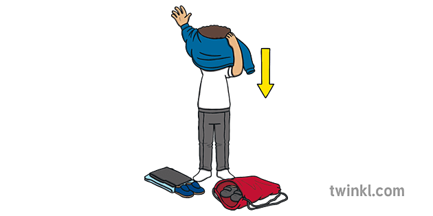 Boy Changing Back Into School Uniform - Twinkl