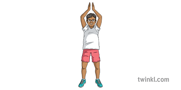Boy Clapping Above Head Joe Wicks Active Workout Twinkl Move PE KS2