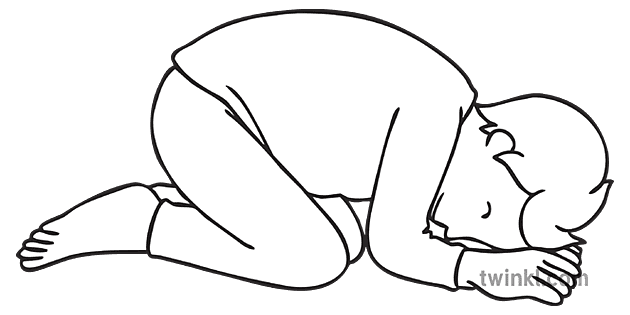 boy curled up in a ball siyah beyaz 1 Illustration - Twinkl