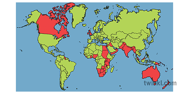 British Empire Map World War One Display Posters KS1