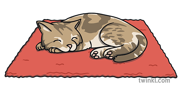 Cat on a Mat CVC Words Reading Activity Sheet KS1 Illustration - Twinkl