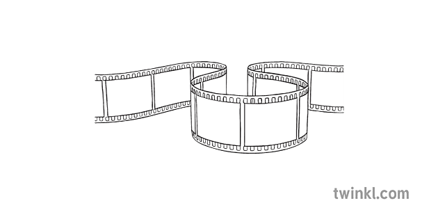 celuloide animación película cine ks2 blanco y negro Illustration - Twinkl