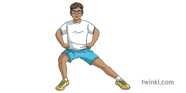 Cheerleading Pose 7 Side Lunge With Hands On Hips Illustration - Twinkl