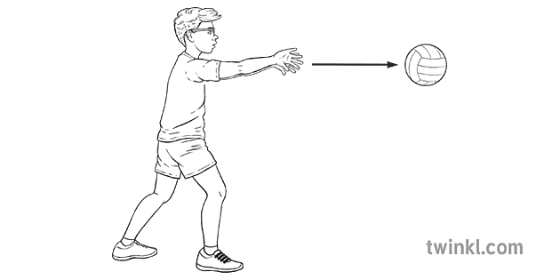 Chest Pass Step 3 Child Boy Y6 Netball Twinkl Move PE KS2 Black and ...