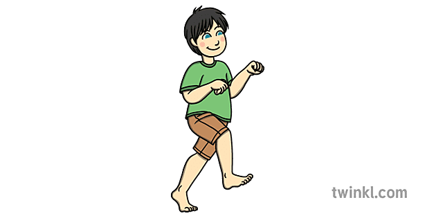 Child Galloping Ver 2 Illustration - Twinkl