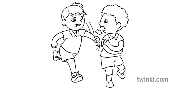 Child Hitting Child Australia Social Story Behaviour SEN KS1 Black and