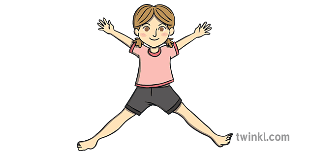 Child Lying in Star Shape Girl PE Kit Y1 Gymnastics Traditional Tales