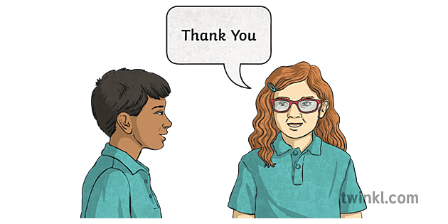 Child Saying Thank You 2 Illustration - Twinkl