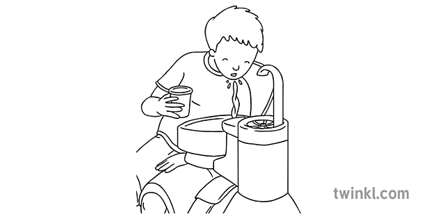 Child Rinsing Mouth Going to the Dentist Visual Routine Cards KS1 Black