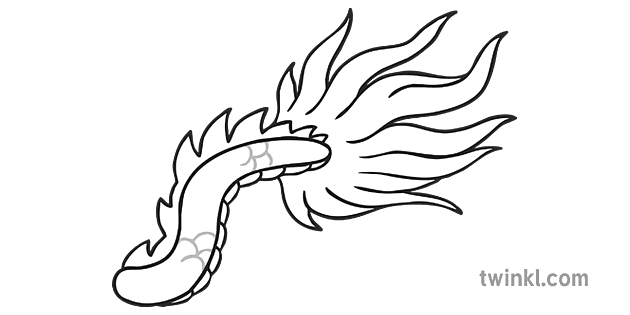 Chinese Dragon Tail Black And White Twinkl