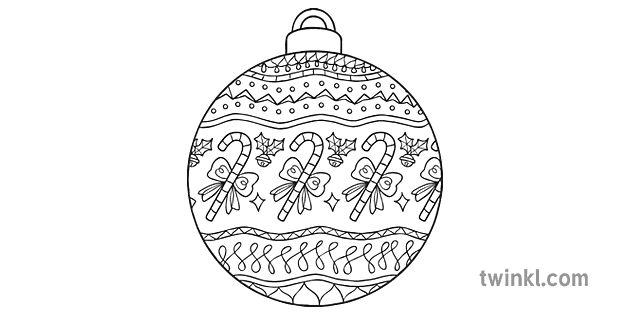 Christmas Baubles Pattern 4 Mindfulness Colouring Pages KS1 Black And White christmas-baubles-pattern-4-mindfulness-colouring-pages-ks1-black-and-white