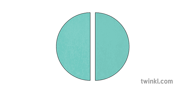 círculos en mitades 1 Illustration - Twinkl