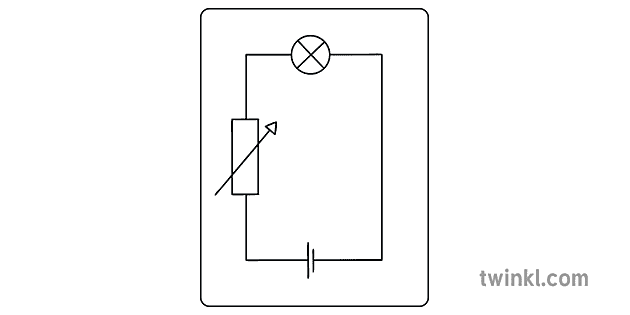 Circuit with Variable Resistor Illustration - Twinkl