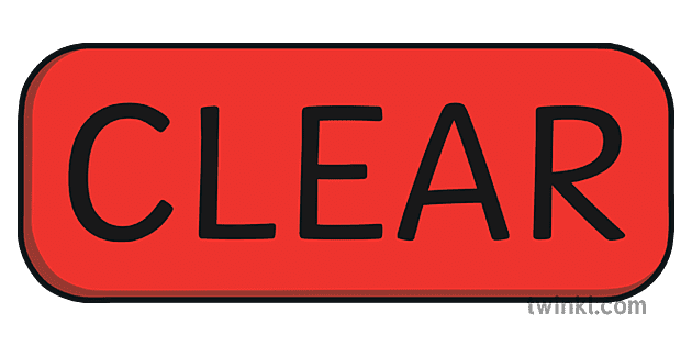 clear reset button sign icon controls activities ks1 Illustration - Twinkl