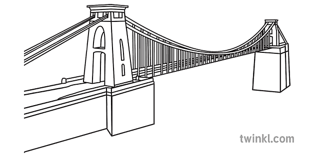 Suspension Bridge Drawing