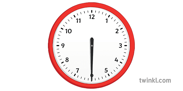 Clock 6 30pm Illustrazione - Twinkl