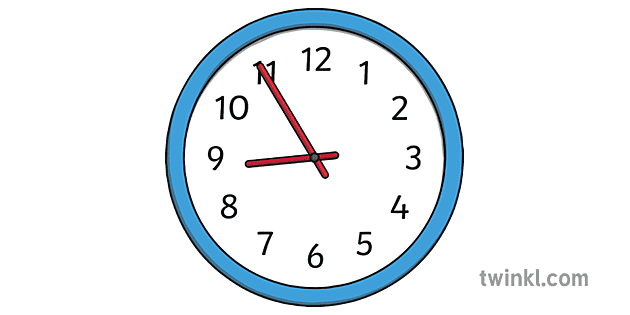 Clock Showing 8 55 Telling Time Numbers KS1 - Twinkl