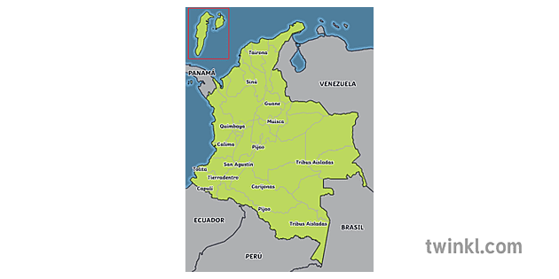 Colombia Indigenous Cultures Map - Twinkl