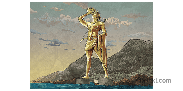 colossus of rhodes ks2 Illustration