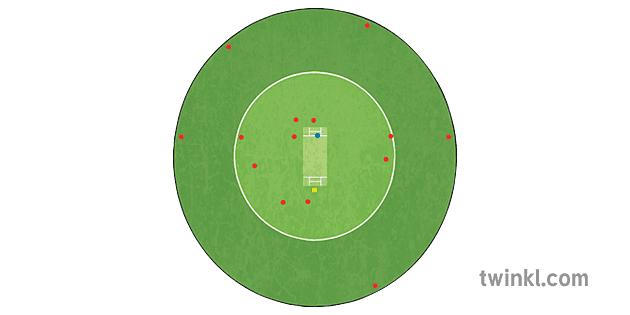 Cricket Fielding Positions No Labels Illustration - Twinkl