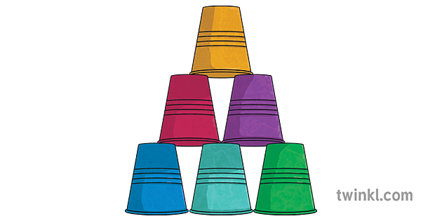 Cups Pyramid Illustration - Twinkl