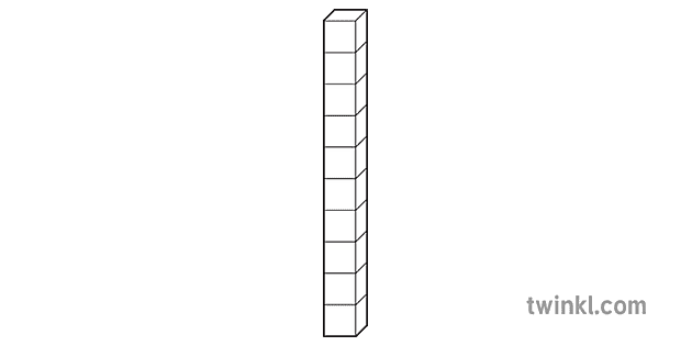 Dienes Tens Stick Black and White - Twinkl