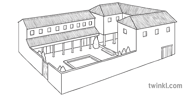 domus roman building house history ks2 black and white rgb