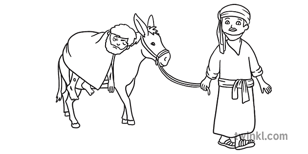 Donkey and Samaritan Carrying Injured Man The Good Samaritan Bible Parable