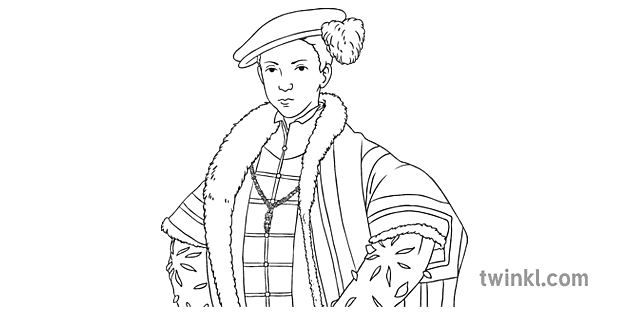 edward vi history tudors king secondary bw rgb Illustration - Twinkl
