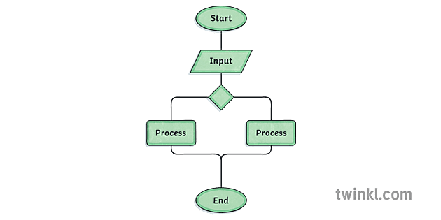 ejemplo de diagrama de flujo vacío Illustration - Twinkl