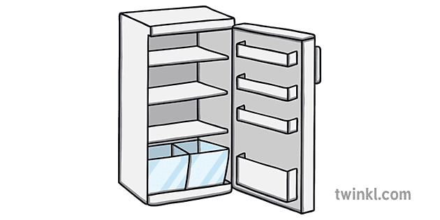 Empty Fridge Illustration - Twinkl
