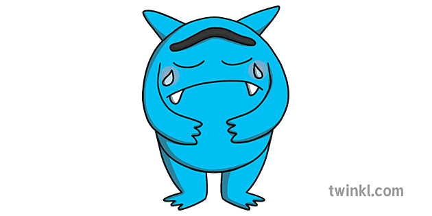 gevoelens monster verdrietig karakter eyfs emoties schepsel open ogen