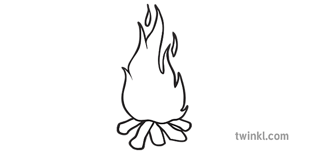 Fire Log Coloring Page