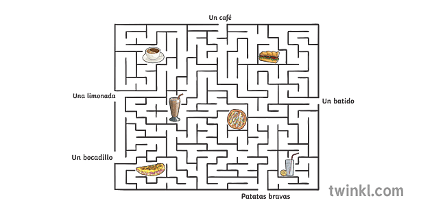 laberinto de comida Illustration - Twinkl