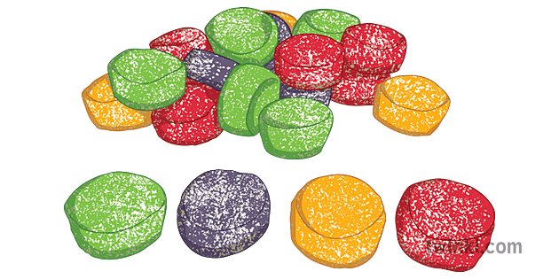 meyve pastilleri Illustration