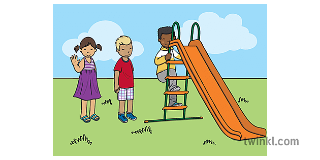 Children Taking Turns Clipart