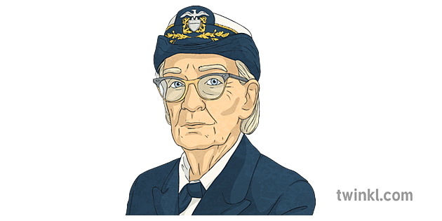 Grace Hopper Portrait Significant Individual Programmer Navy USA Computing