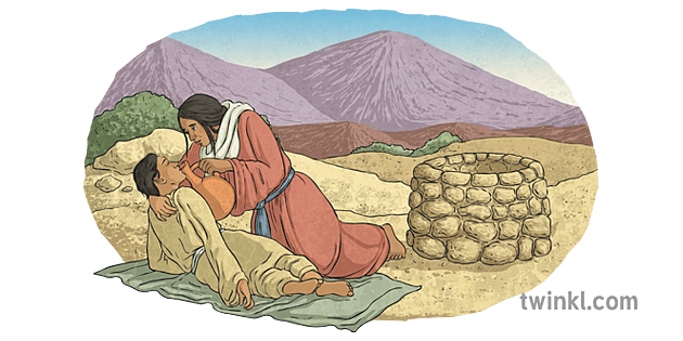 hagar give ishmael water beside well sarah and abraham bible ni религия ...