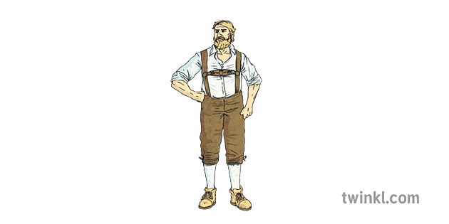 hansel and gretel Father german lederhosen fairytale people ks2 ...