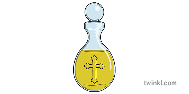 սուրբ յուղ շշով կրոն քրիստոնեություն ծիսական աուս կս 1 Illustration ...