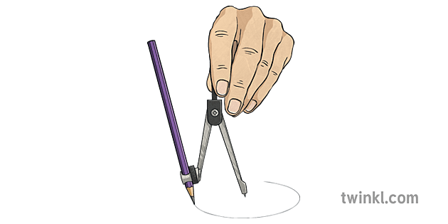 How to Use a Pair of Compasses Step 3 - Twinkl