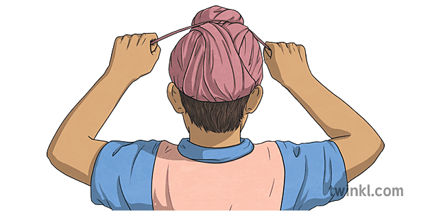 How to Tie a Patka Turban Step 3 - Twinkl