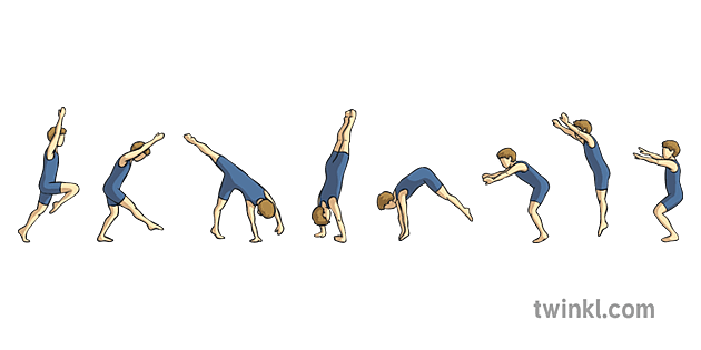 obstáculo paso a redondeo y6 gimnasia movimiento twinkl move pe ks2