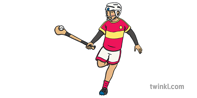 Hurling 2 Illustration - Twinkl