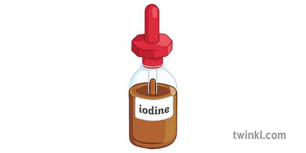 Iodine Dropper Bottle Science Flask Chemistry Secondary Illustration