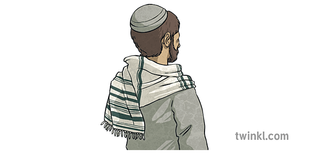 jesus back view Illustration - Twinkl