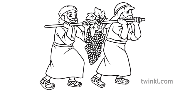 Coloring Caleb Bible Joshua Story Spies Moses Pages Kids Sheet School ...