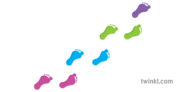 ks1 maliliit na hakbang mga bata mga yapak mga tapak na hubad paa ...