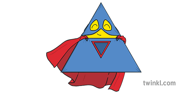 ks1 superhero triangle 2d shape maths super hero cape mask color rgb